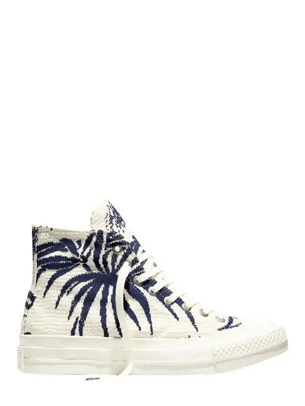 CONVERSE Chuck Taylor All Star First String High Japanese Tropical Knit - Cream/navy Blue