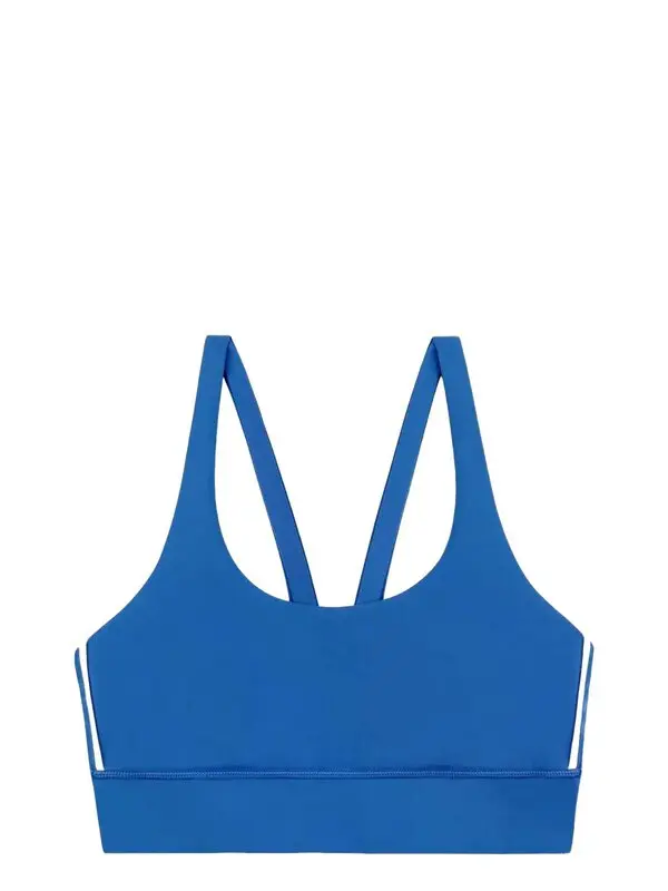 SPORTY & RICH Racer-back Sports Bra - Blue