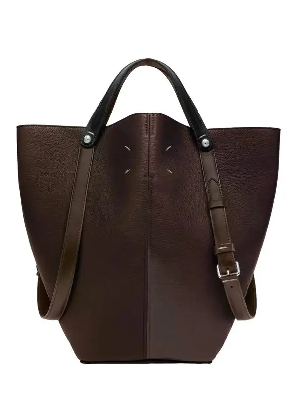 MAISON MARGIELA Dress-age Leather Tote Bag - Brown