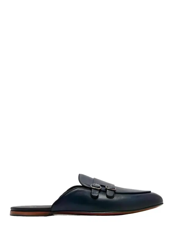 BARRETT Buckle Strap Mules - Blue