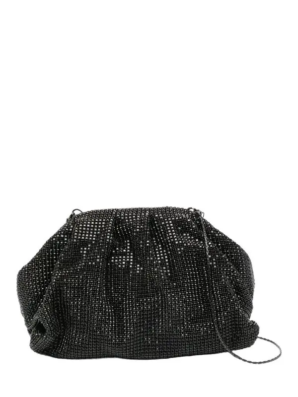 TWENTY FOURHAITCH Crystal-embellished Clutch Bag - Black
