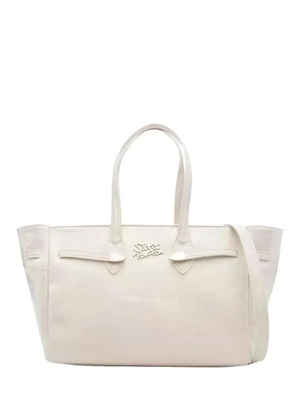 SECRET PON-PON Logo-plaque Shoulder Bag - White