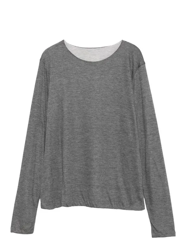 PUROTATTO Striped Long-sleeve T-shirt - Grey