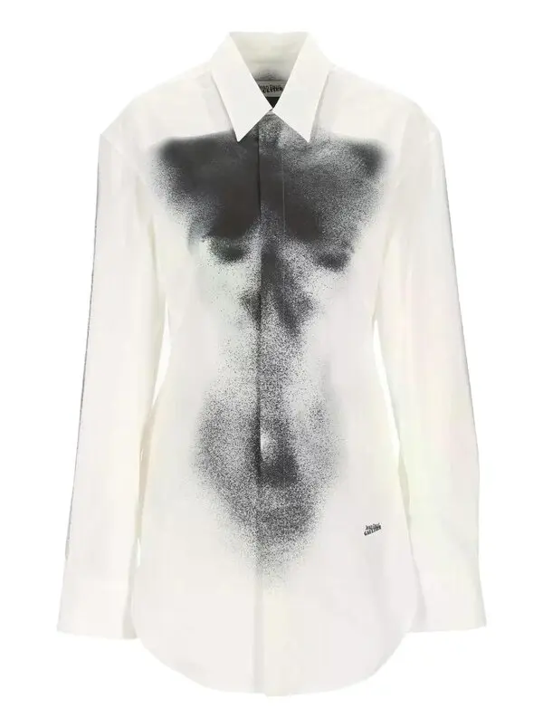 Jean Paul Gaultier Buttoned Graphic Shirt - Neutrals