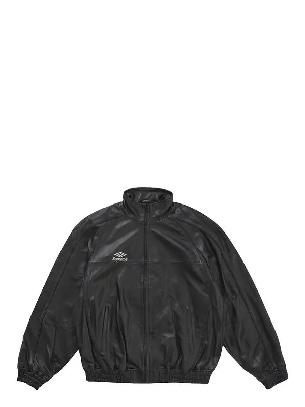 Supreme Umbro Leather Track Jacket - Black