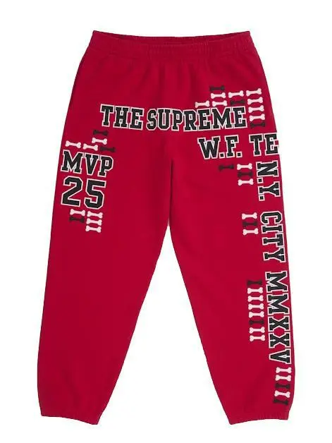 Supreme League Champs Sweatpant - Red