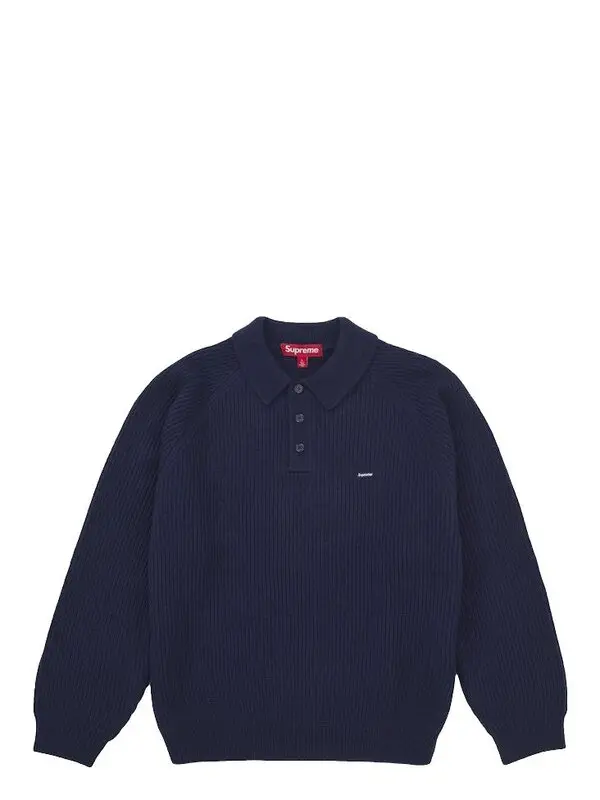 Supreme Small Box Polo Sweater - Navy Blue