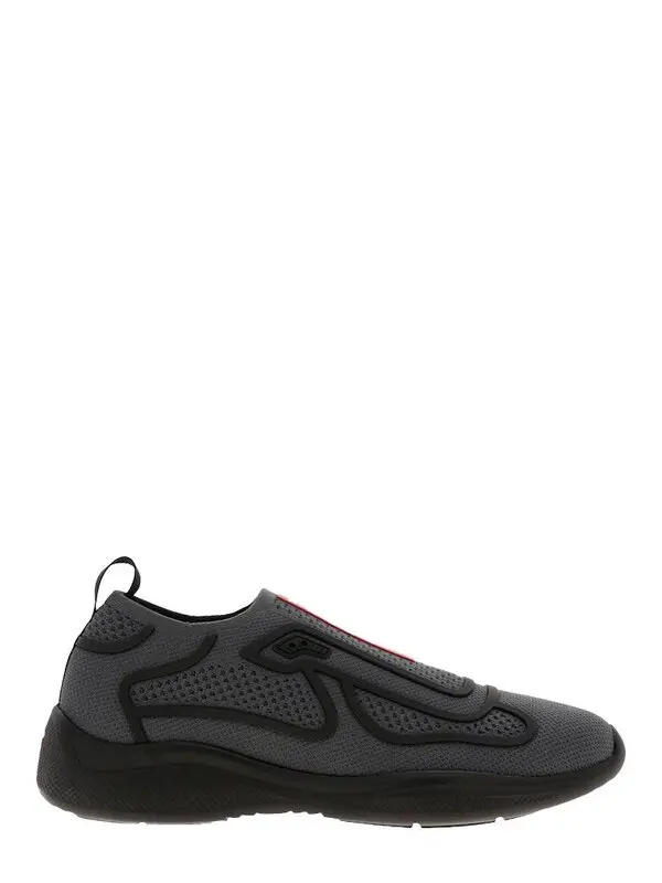 Prada America's Cup Tech Fabric Slip-ons - Black