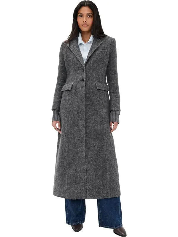 FAVORITE DAUGHTER The City Wool Coat - Grey Twill