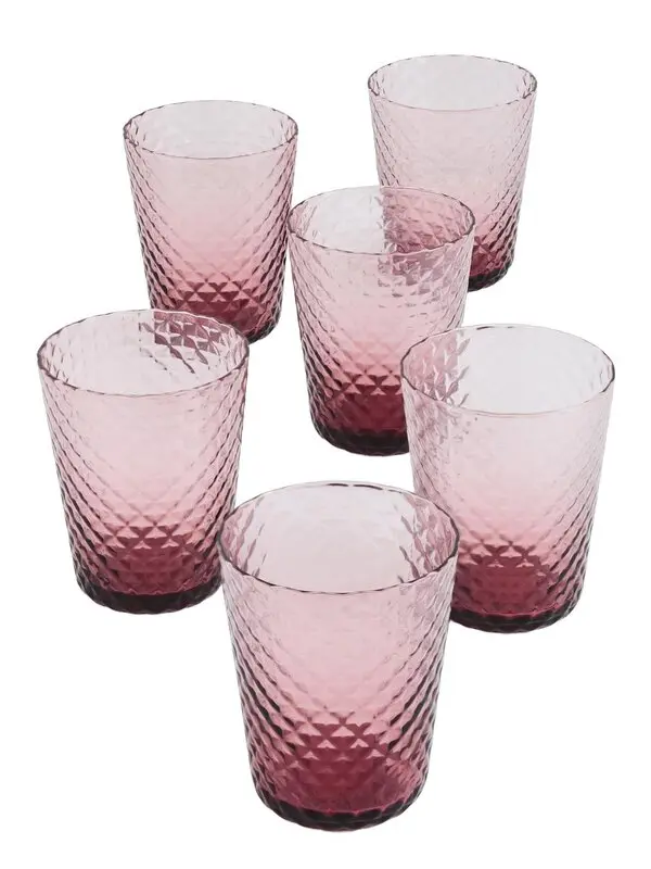 ZAFFERANO Isolano Tumblers Set Of 6 - Amethyst