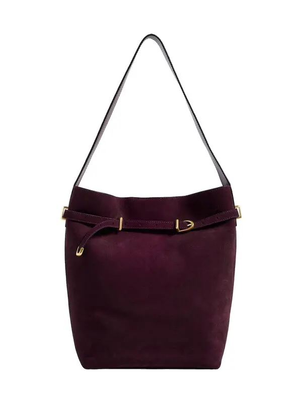 Madewell The Essential Belted Bucket Tote - Dark Burgundy