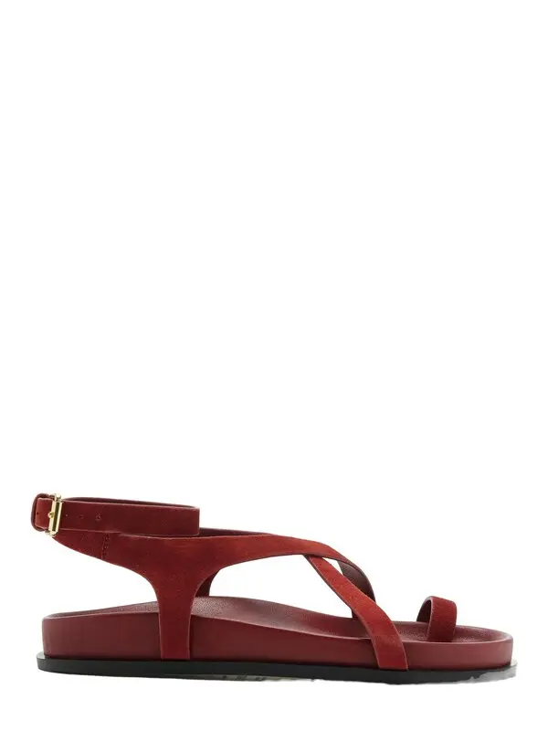 A.emery Jalen Slim Suede Sandals - Red