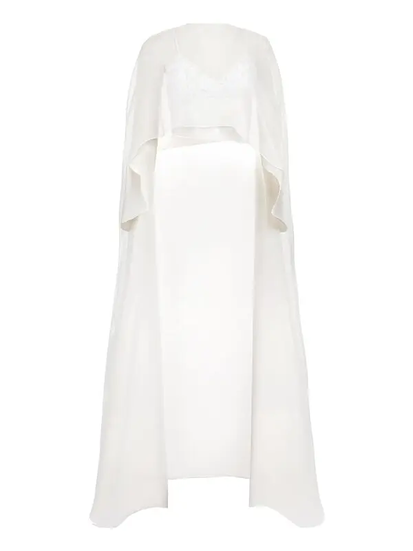 FRANCESCA MIRANDA Mist Sheer Silk Top With Cloud Bralette - White
