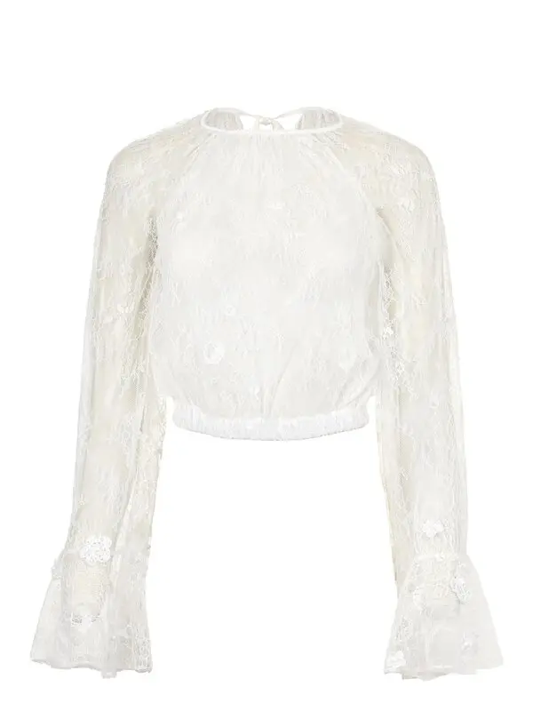 FRANCESCA MIRANDA Alba Lace Top - White
