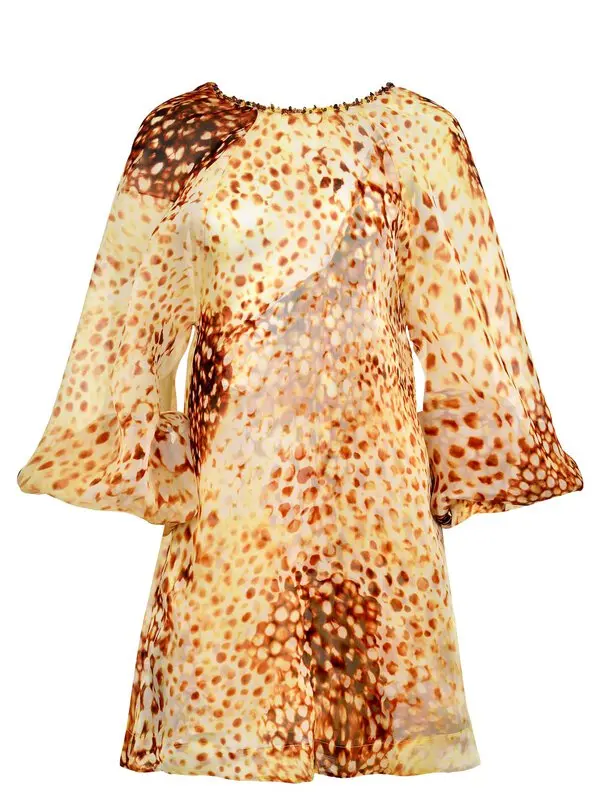 FRANCESCA MIRANDA Dune Long Sleeve Mini Dress - Yellow