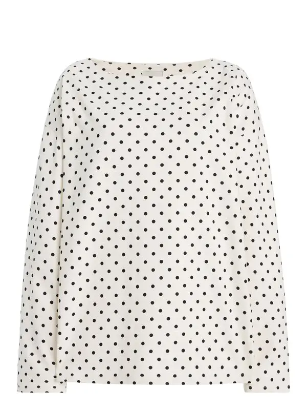 Posse Bea Polka-dot Cotton Top - Black,white