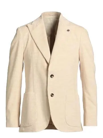 LARDINI Corduroy Single-breasted Blazer - Beige
