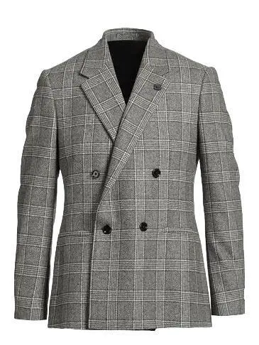 LARDINI Blazer Charcoal Size Wool, Cashmere - Grey