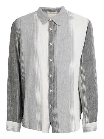 Crossley Shirt Light Size Linen - Grey
