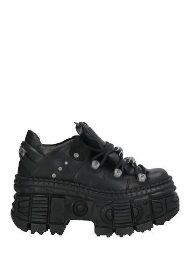 NEW ROCK Leather Sneakers - Black