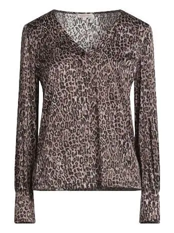 CAMICETTASNOB Leopard-print Satin Top - Grey