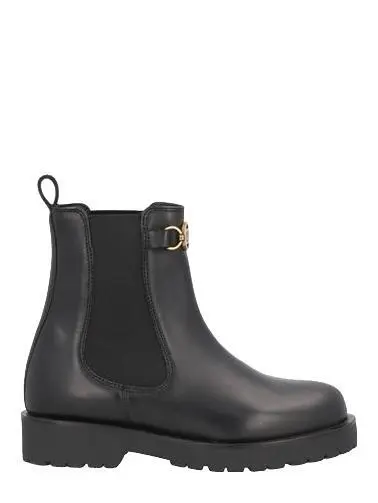 TWINSET Ankle Boots In Leather - Black