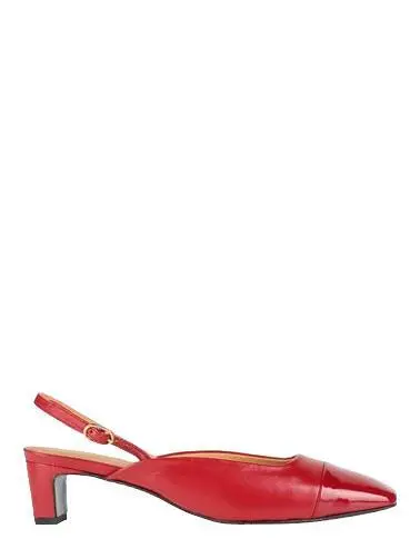ALOHAS Leather Slingback Pumps - Red