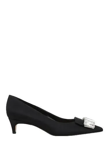 SERGIO ROSSI Pumps With Appliqués And Crystals - Black