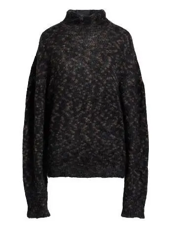Majestic Filatures Turtleneck Knit Top - Black