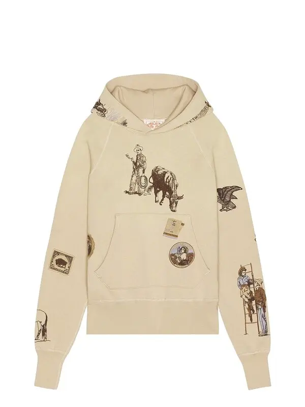 SAMUEL ZELIG Western Fleece Hoodie - Beige