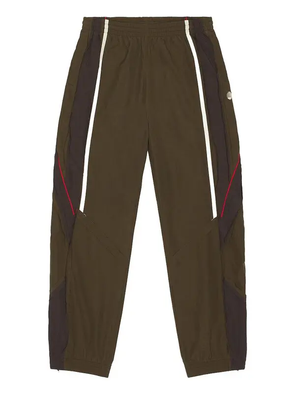 Martine Rose Layered Track Pant In Dark Green - Green & Dark Green