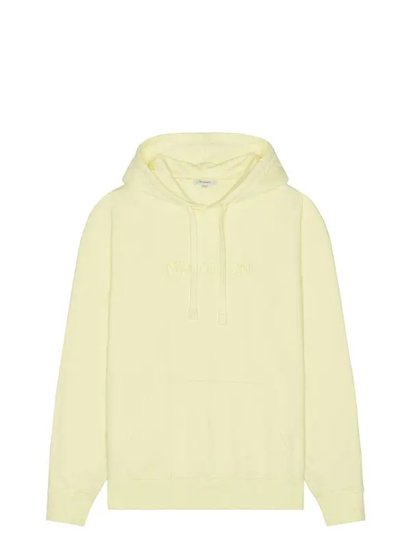 JW Anderson Logo Embroidered Hoodie - Buttermilk