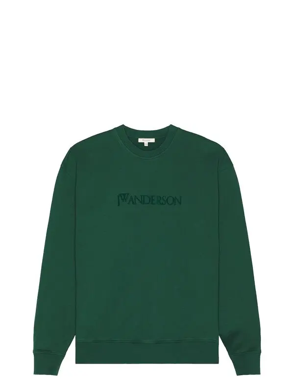 JW Anderson Logo Embroidery Sweatshirt - Dark Green