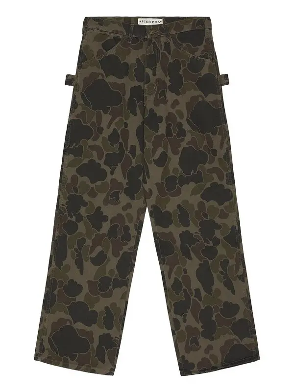 AFTER PRAY Neo Washed Work Pants - Camouflage