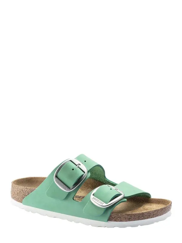 BIRKENSTOCK Arizona Big Buckle Nubuk Leather Sandals - Bold Jade