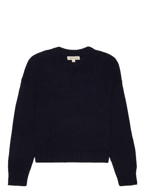 ELLSWORTH + IVEY Elena Crewneck Sweater - Navy