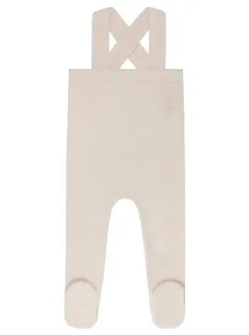 ELY'S & CO. Cable Pointelle Flat Collection Overalls - Ivory