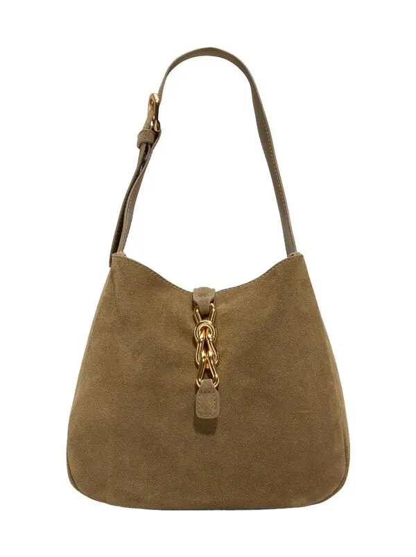 Aldo Soffiettaluxe Suede Shoulder Bag - Khaki