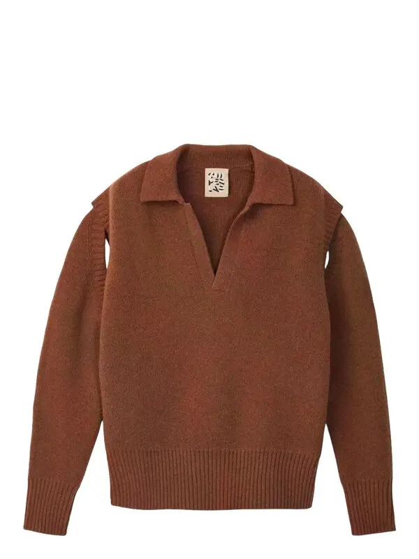 Camper Polo-neck Wool Sweater - Brown