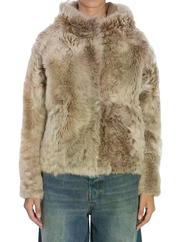 YVES SALOMON Fur Jacket - Neutrals