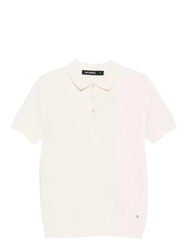 Karl Lagerfeld Short-sleeved Polo Shirt - Neutrals