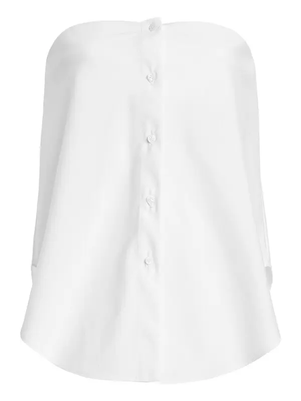Brandon Maxwell Shea Strapless Top - White