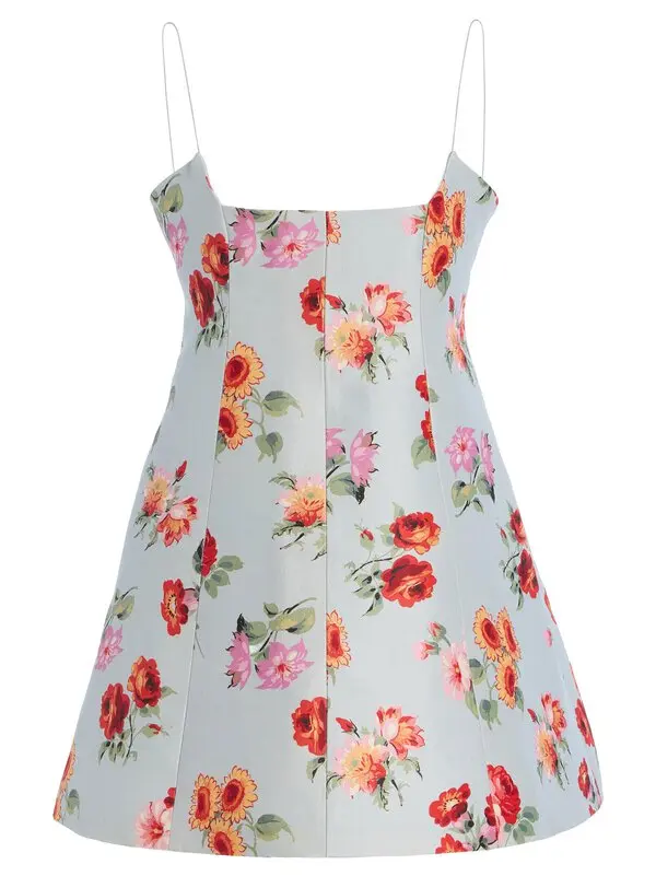 Brandon Maxwell The Zinnia Wool-silk Mini Dress - Floral