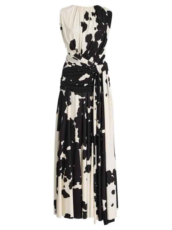 Brandon Maxwell The Isadora Maxi Dress - Black,white