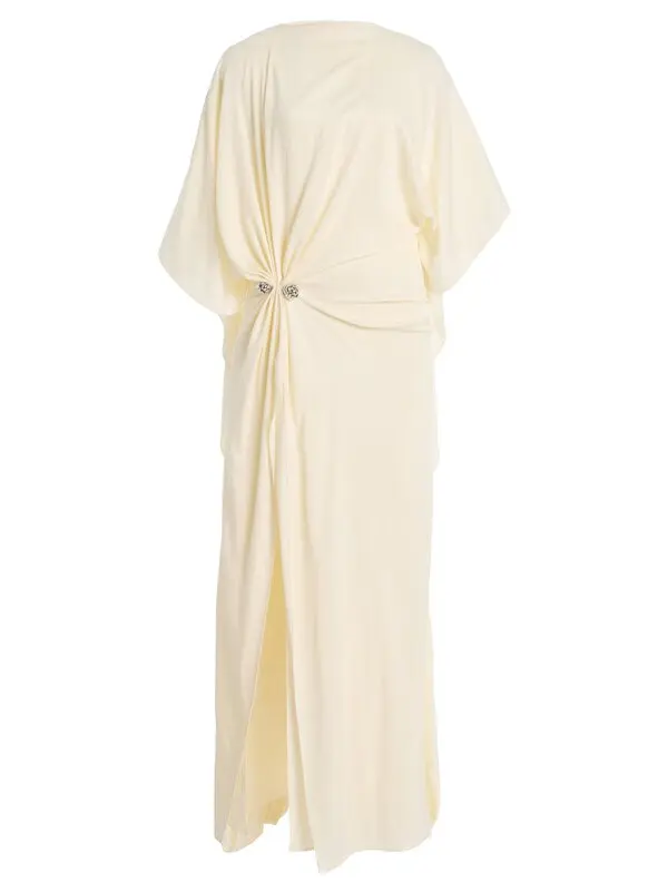 Brandon Maxwell The Lucia Crepe Maxi Dress - Ivory