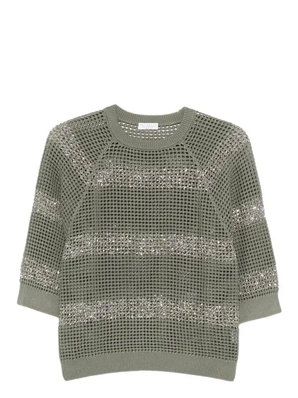 Brunello Cucinelli Knitwear - Green/silver