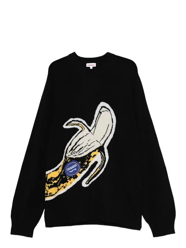 CHARLES JEFFREY Banana Motif Knitwear - Black