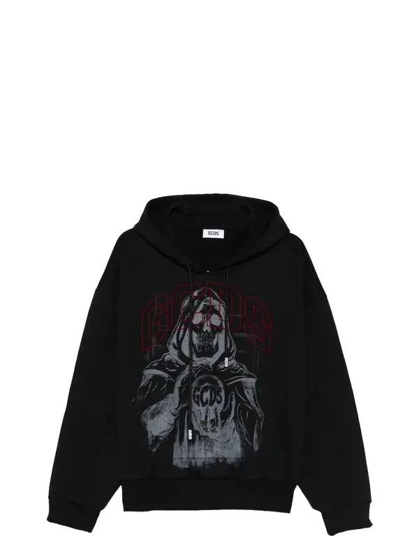 Gcds Graphic Print Hoodie - Black
