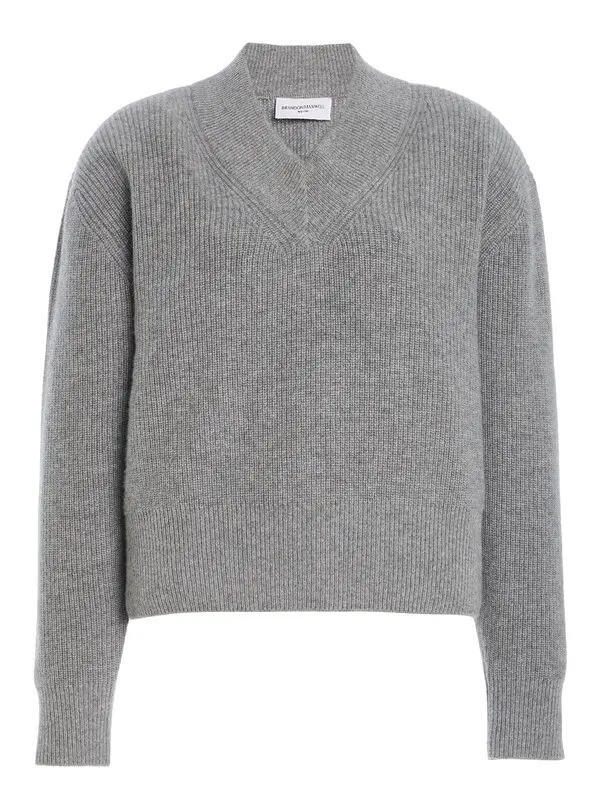 Brandon Maxwell The Maris Cashmere Sweater - Grey
