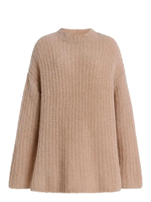 Lapointe Oversized Boucle Wool-blend Sweater - Neutral